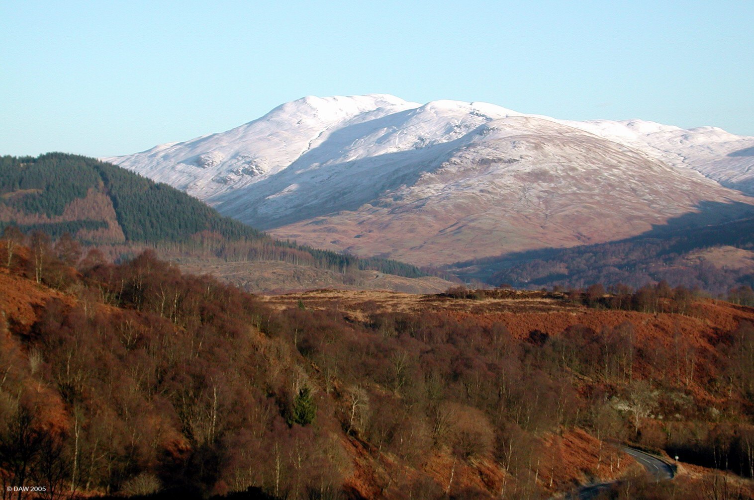 The Trossachs & Stirling - Looking towards Ben Ledi from Achray Forest ...