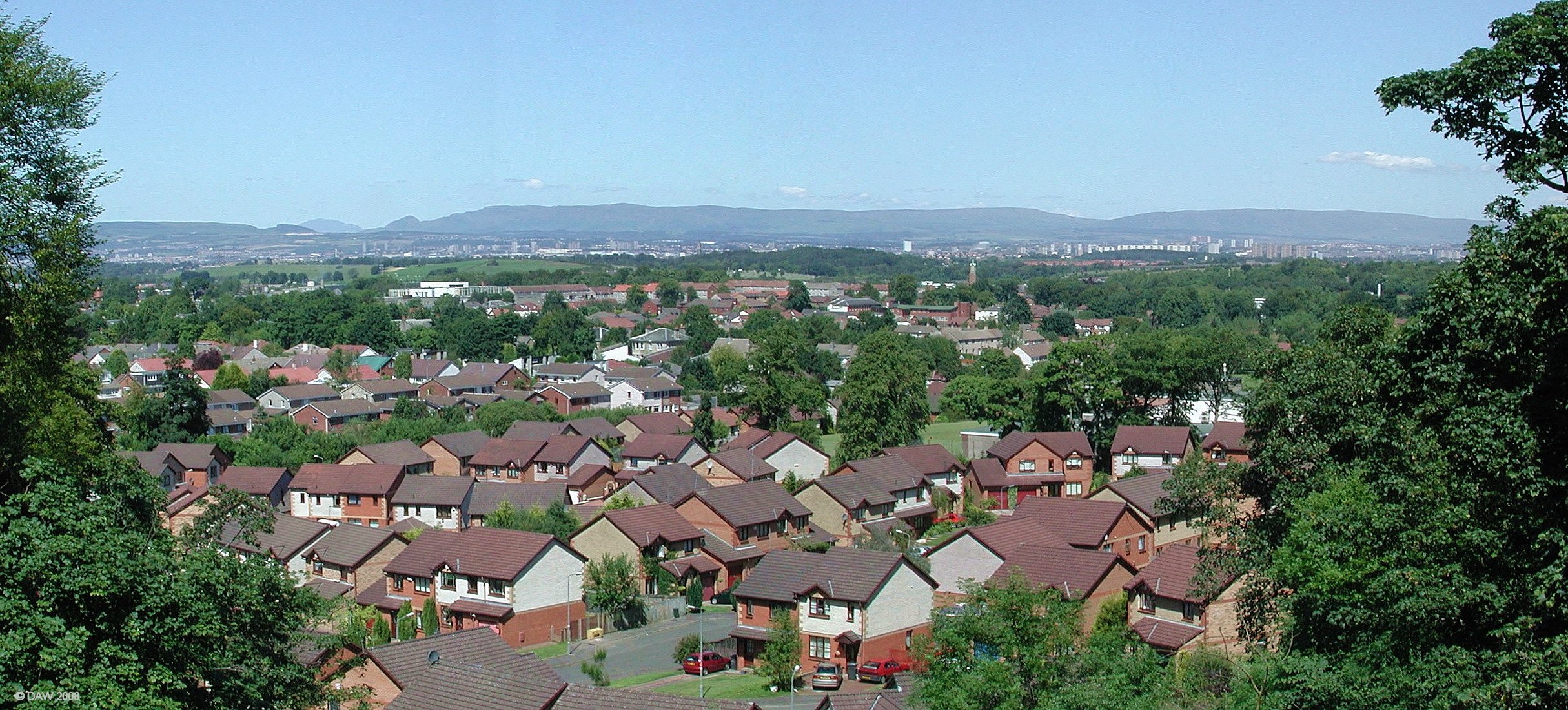 Barrhead - View from the old railway viaduct above Barrhead - The ...