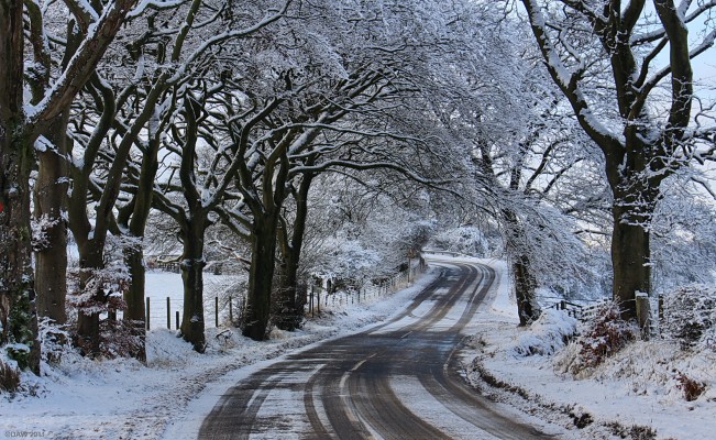 Countryside around Neilston - Winter scene on the road to Uplawmoor ...
