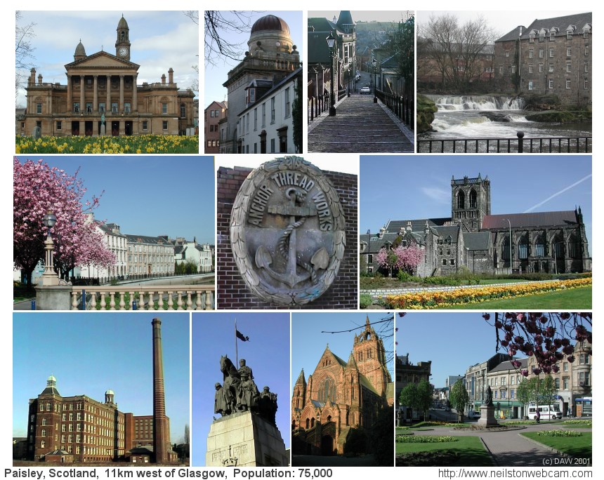 Town of Paisley - Montage of views around Paisley - The Neilston WebCam ...